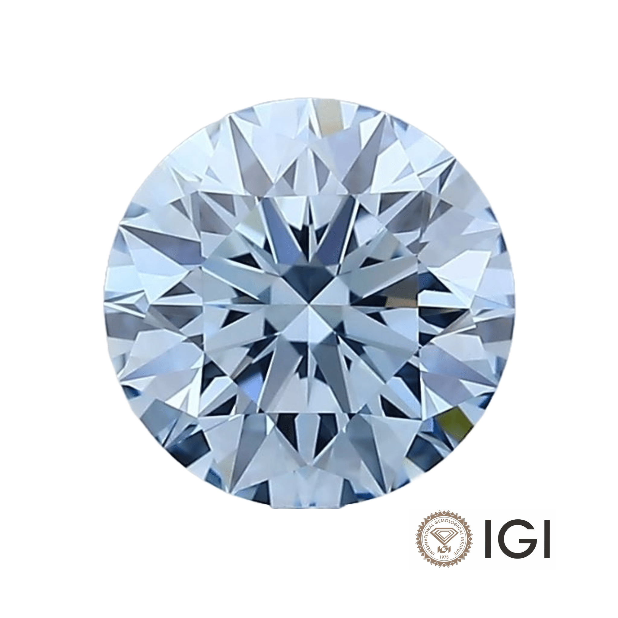 IGI Certified Blue Round Lab Grown Diamonds | The Carat Club