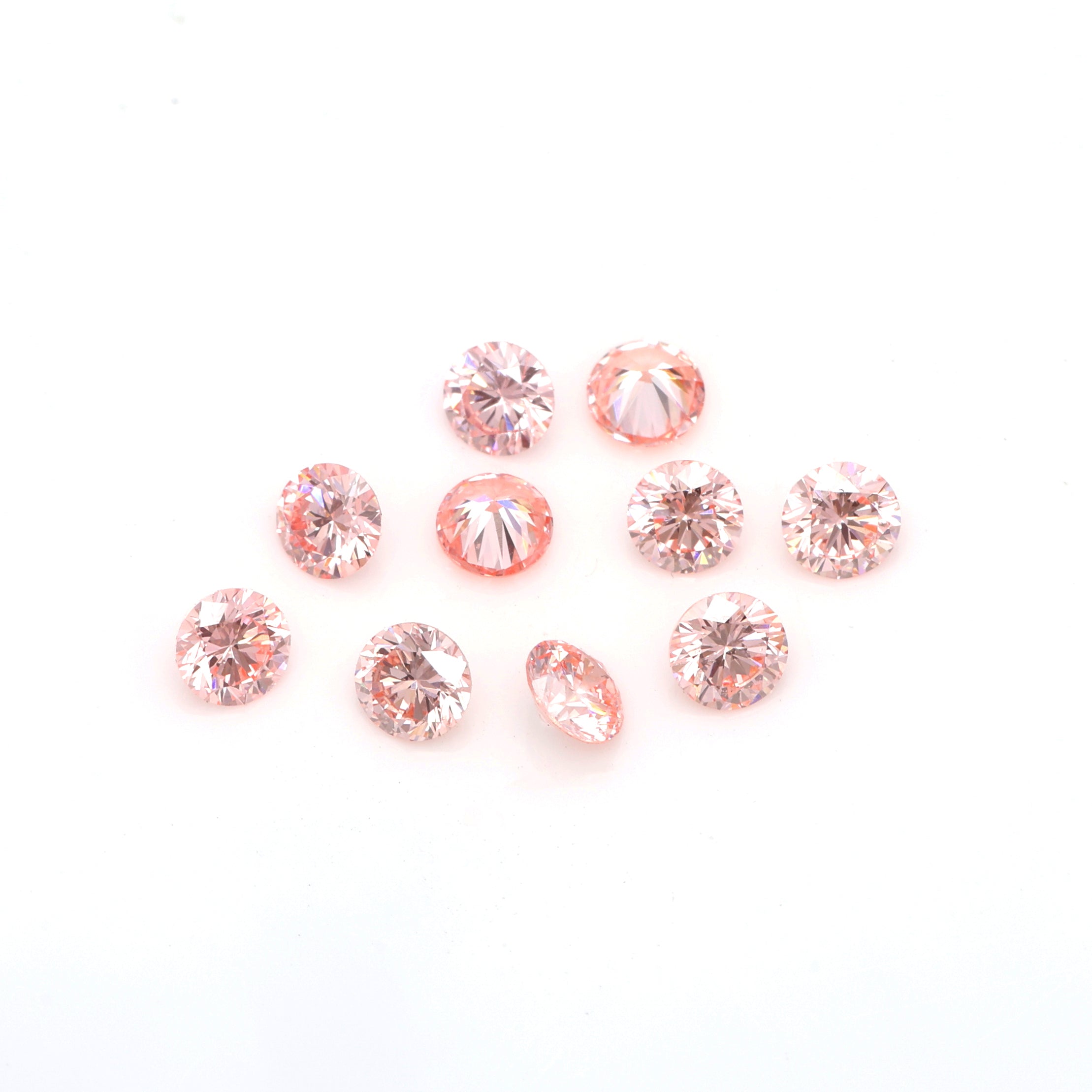 Pink Round Brilliant Lab Grown Diamond Melee | The Carat Club